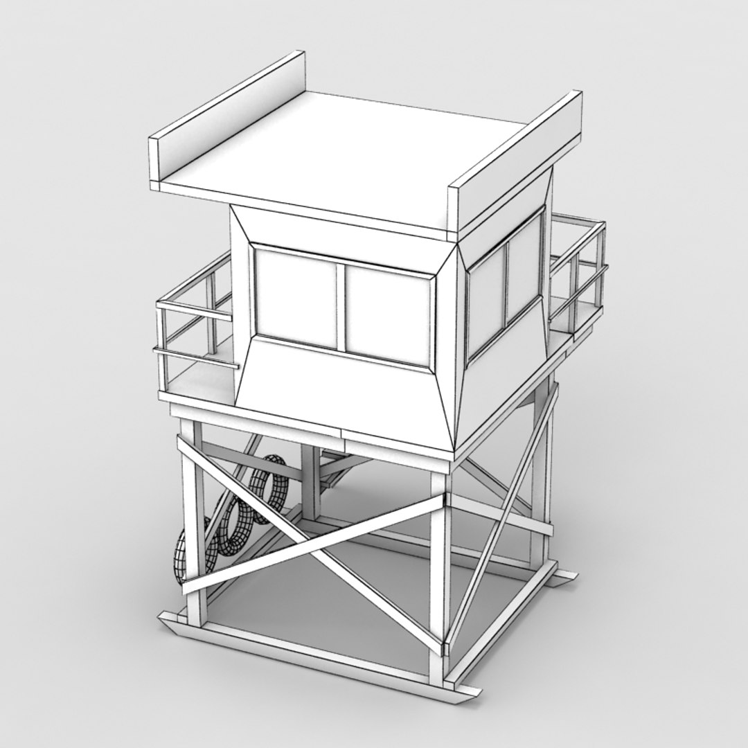 3d Lifeguard Tower