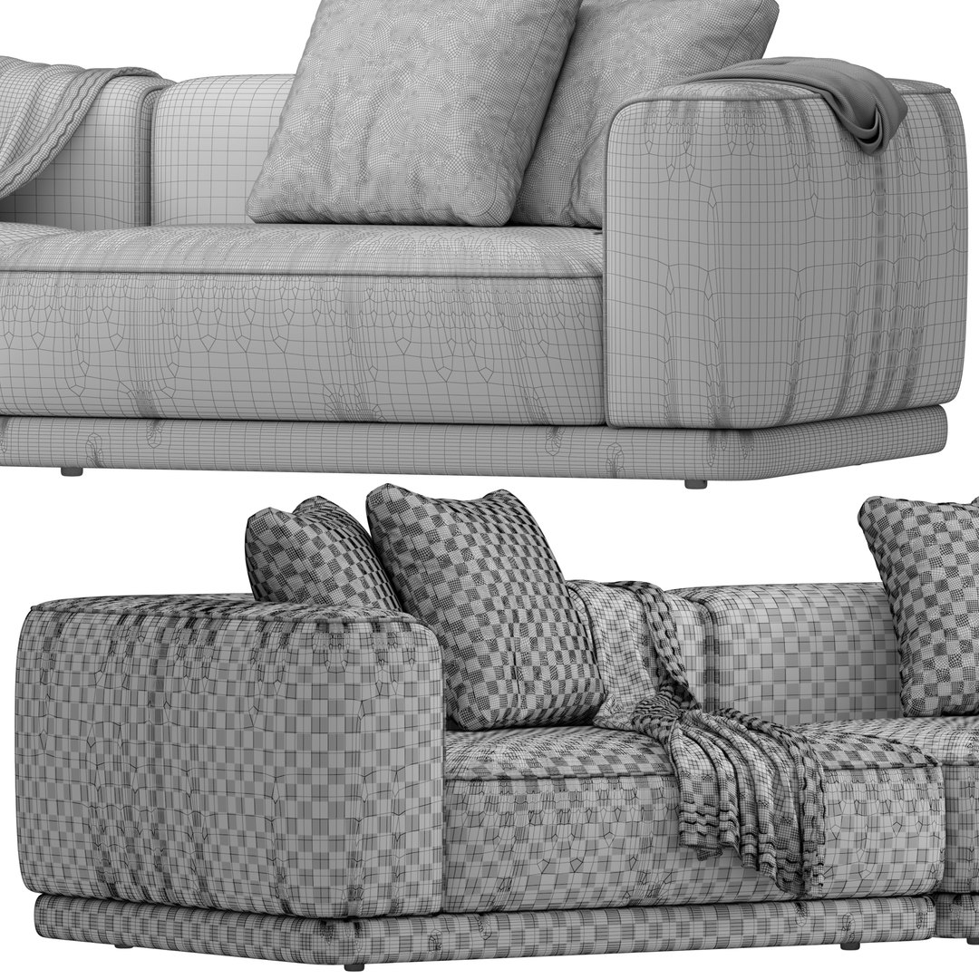 Straight sofa Cute 3D model - TurboSquid 2167957