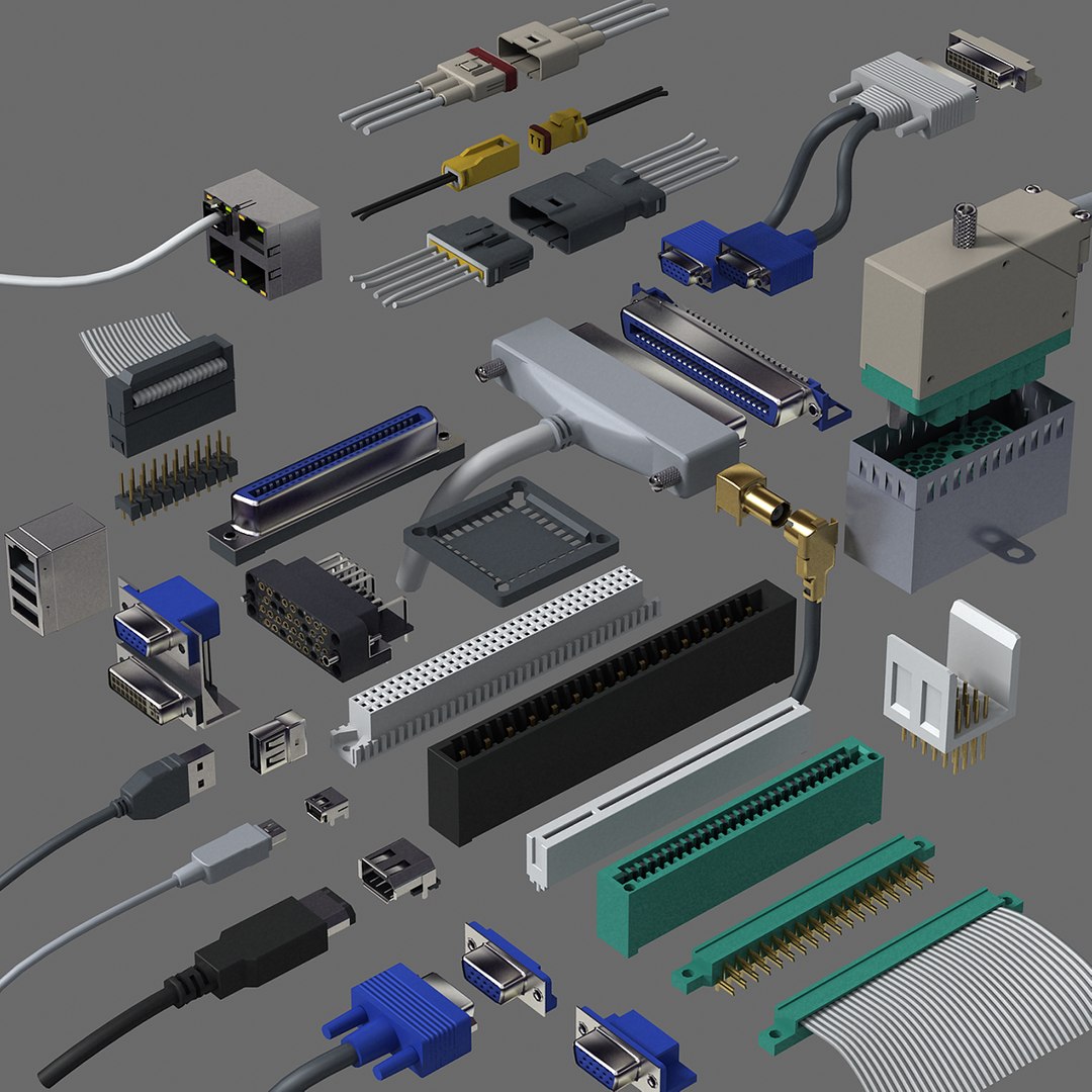 3d Computer Parts Model