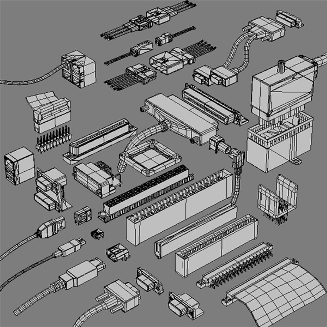3d Computer Parts Model