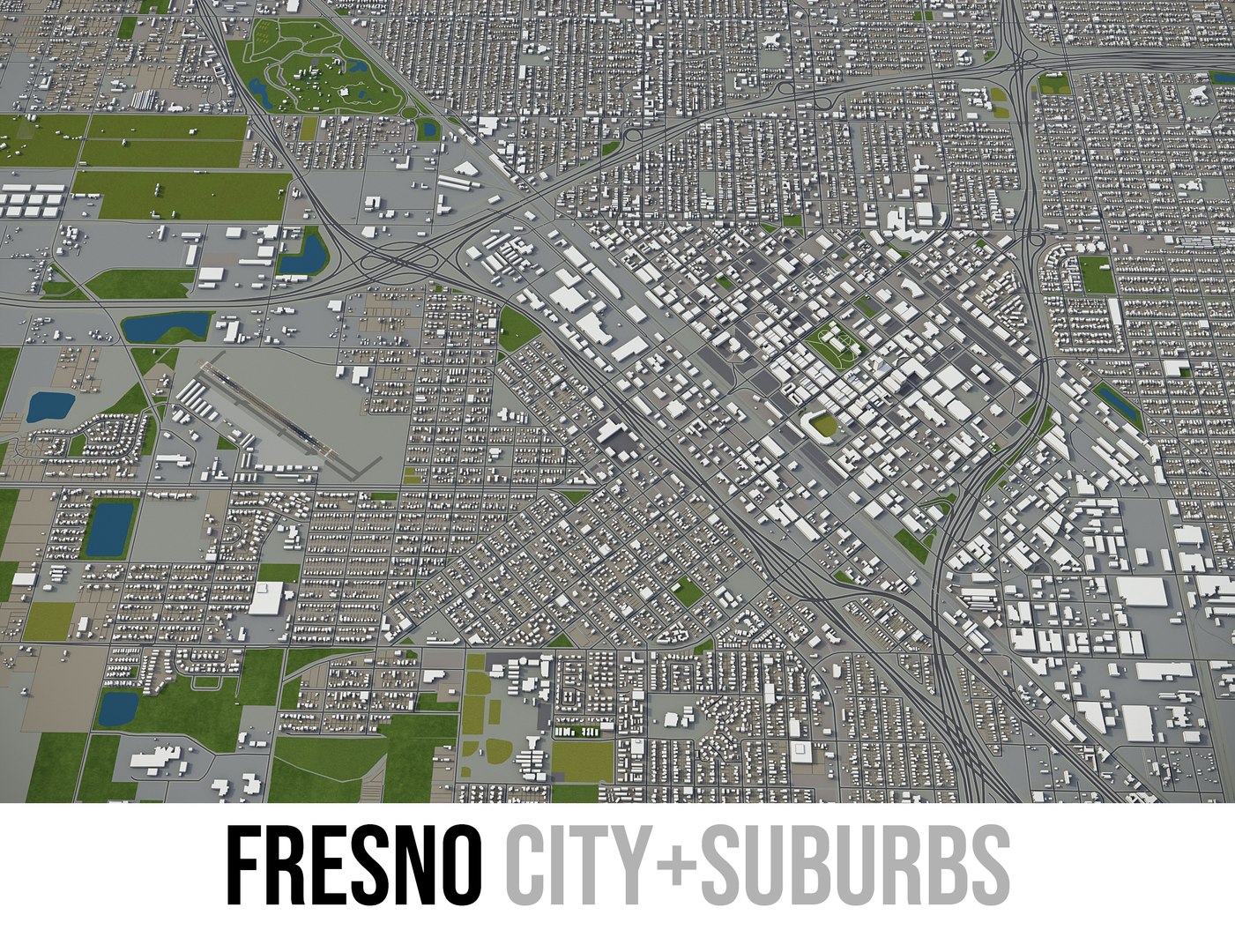 3D model city fresno - TurboSquid 1402890