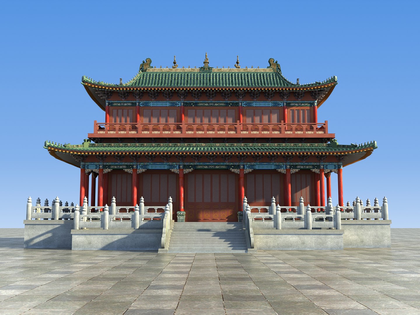 3D Chinese Building 33 Model - TurboSquid 2056249