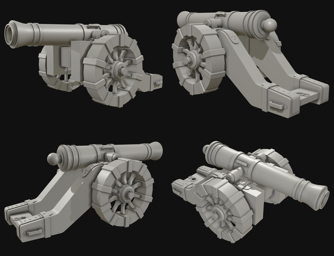 Cannon-2-Old Version 3D Model - TurboSquid 2304856