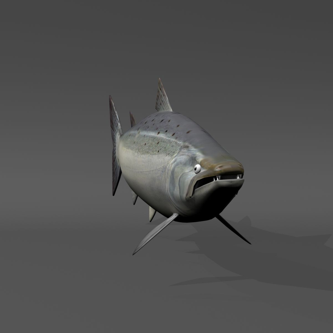 3d Obj Coho Salmon