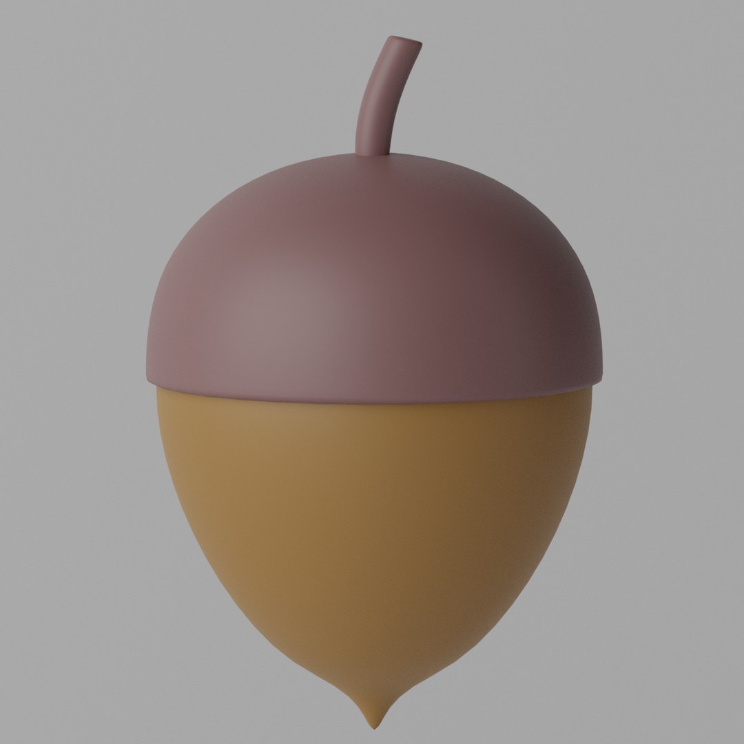 3D Cartoon Acorn Model - TurboSquid 2194091
