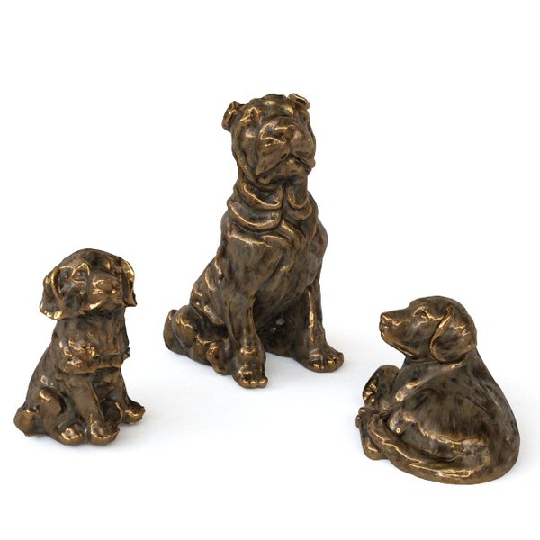 max 3 dogs statuette