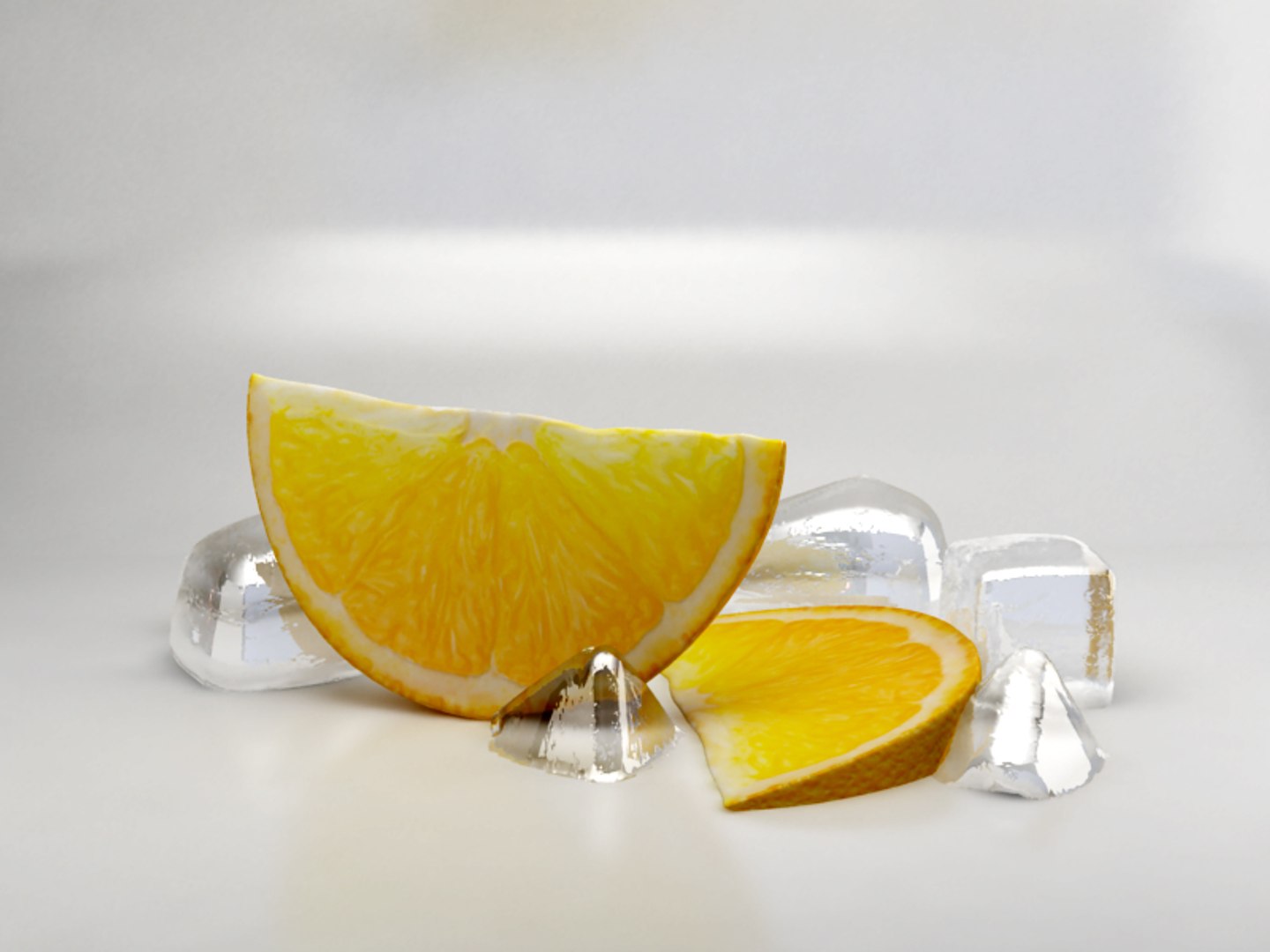 realistic orange ice max