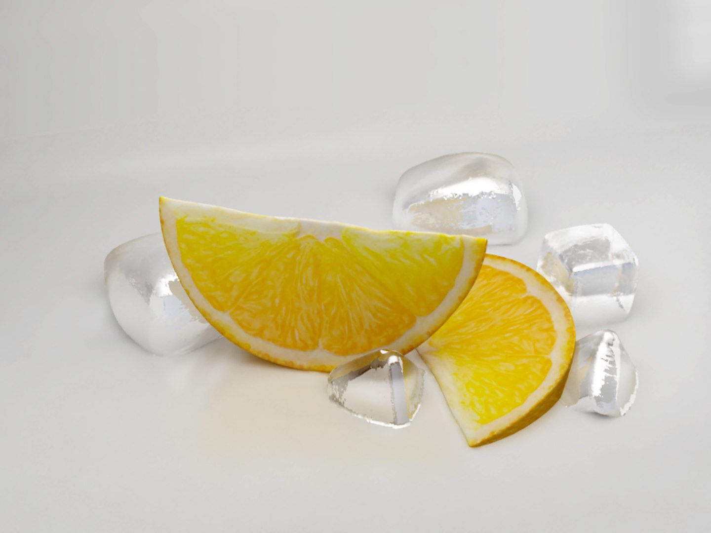 realistic orange ice max