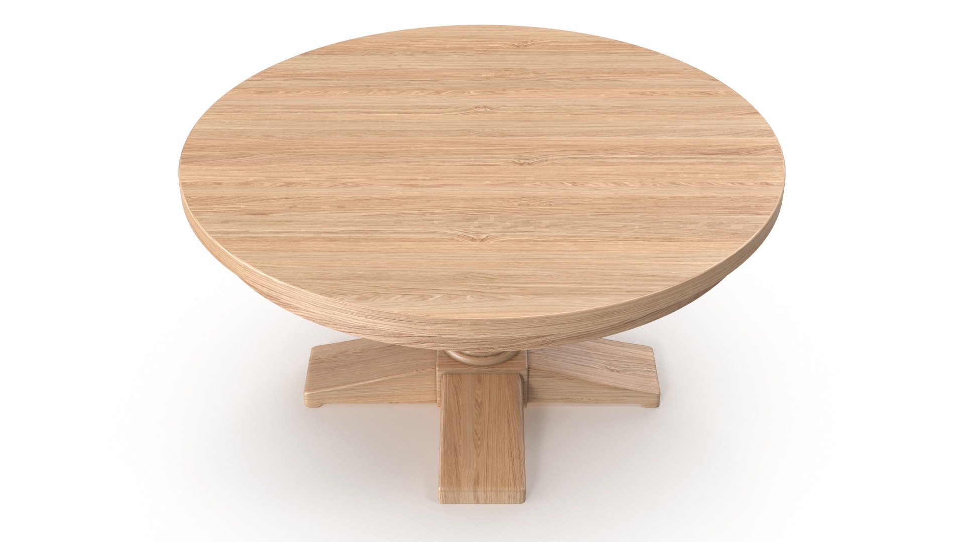 3D Wood Round Table Model - TurboSquid 1834285