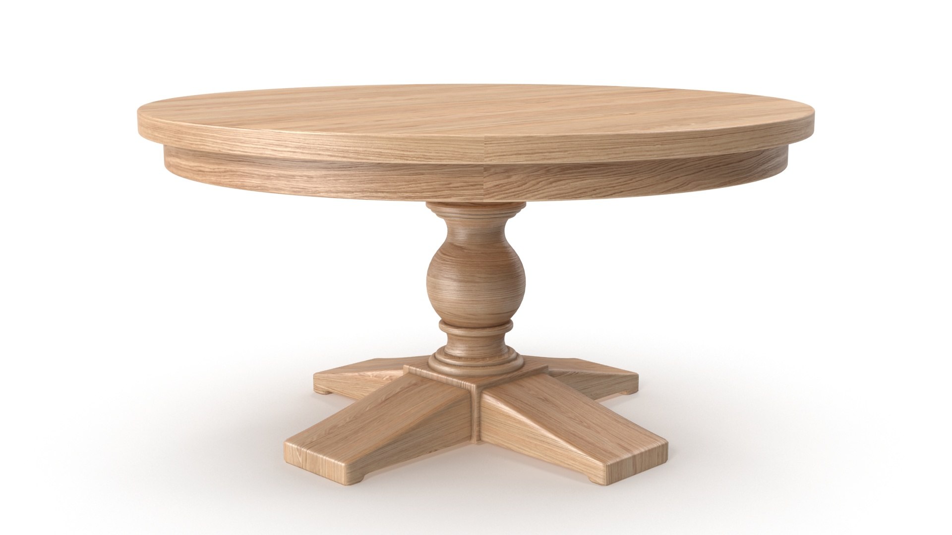 3D Wood Round Table Model - TurboSquid 1834285