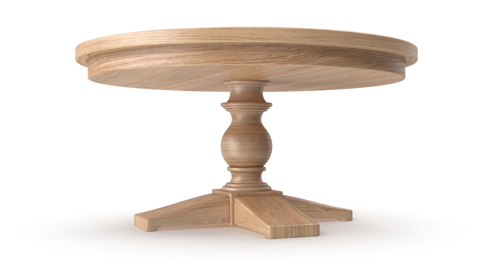 3D Wood Round Table Model - TurboSquid 1834285