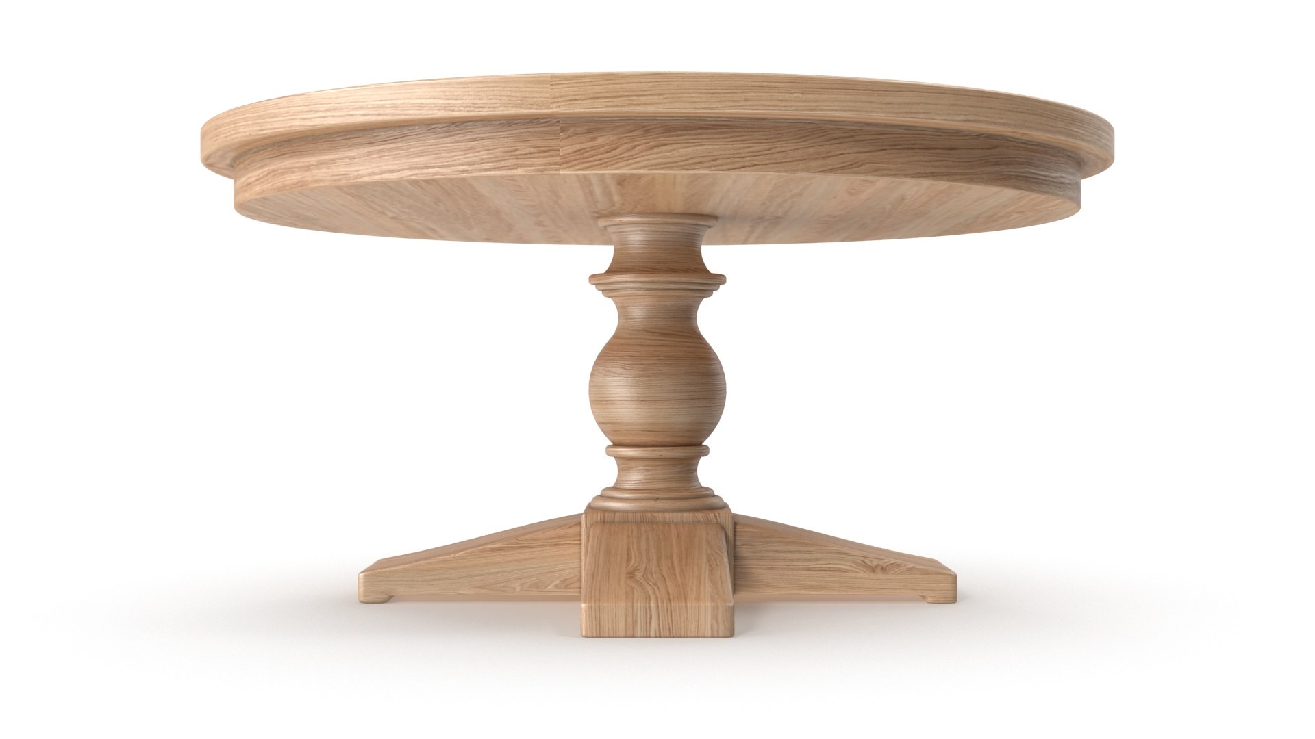 3D Wood Round Table Model - TurboSquid 1834285