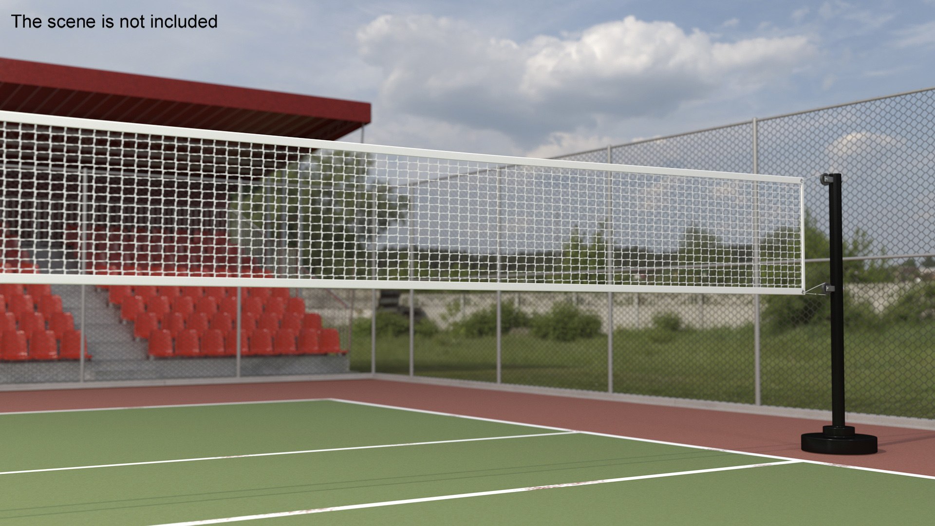 3D Model Volleyball Grid With Referee Tower - TurboSquid 2274298