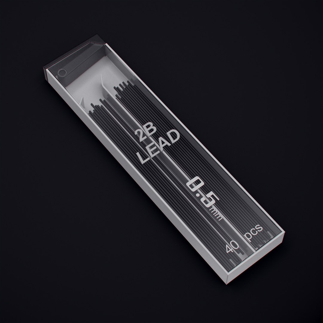 3d Mechanical Pencil Lead Model