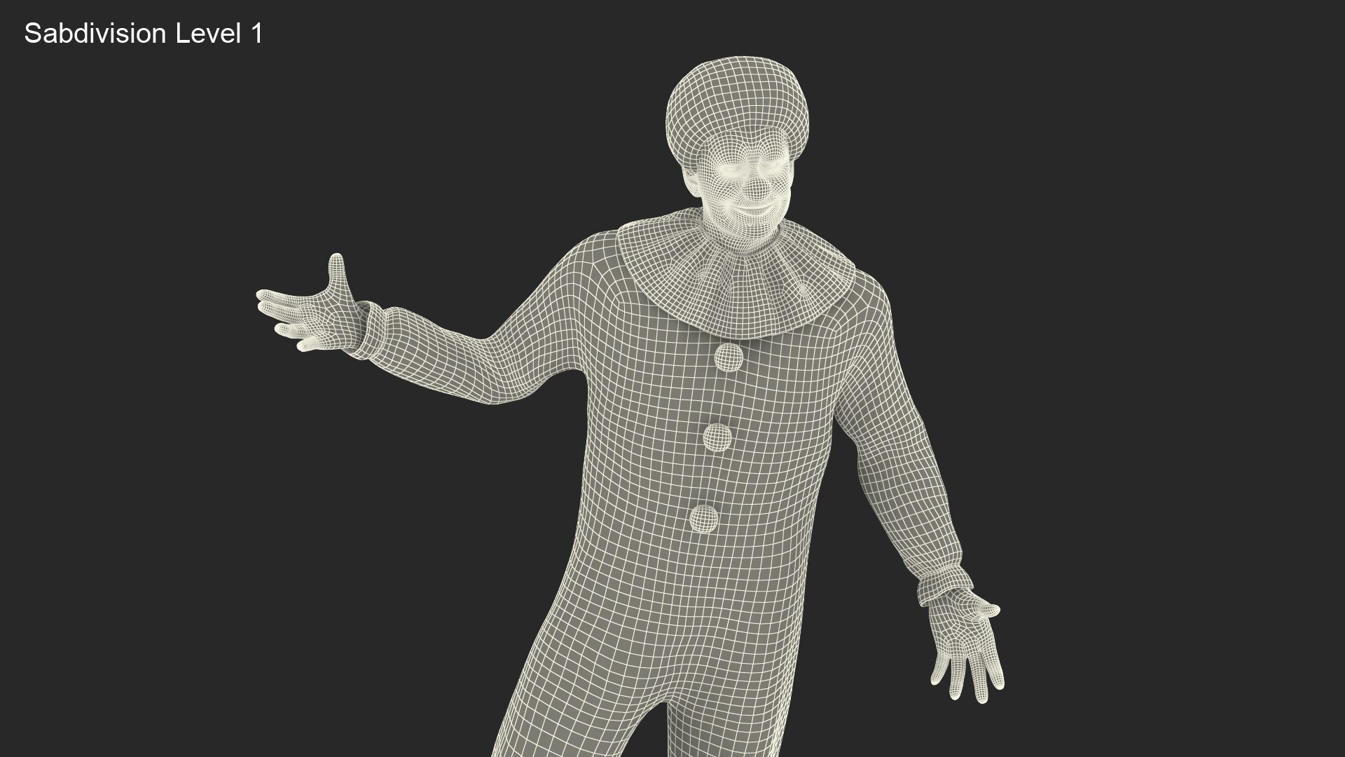 Circus Clown Costume Standing 3D Model - TurboSquid 1602056