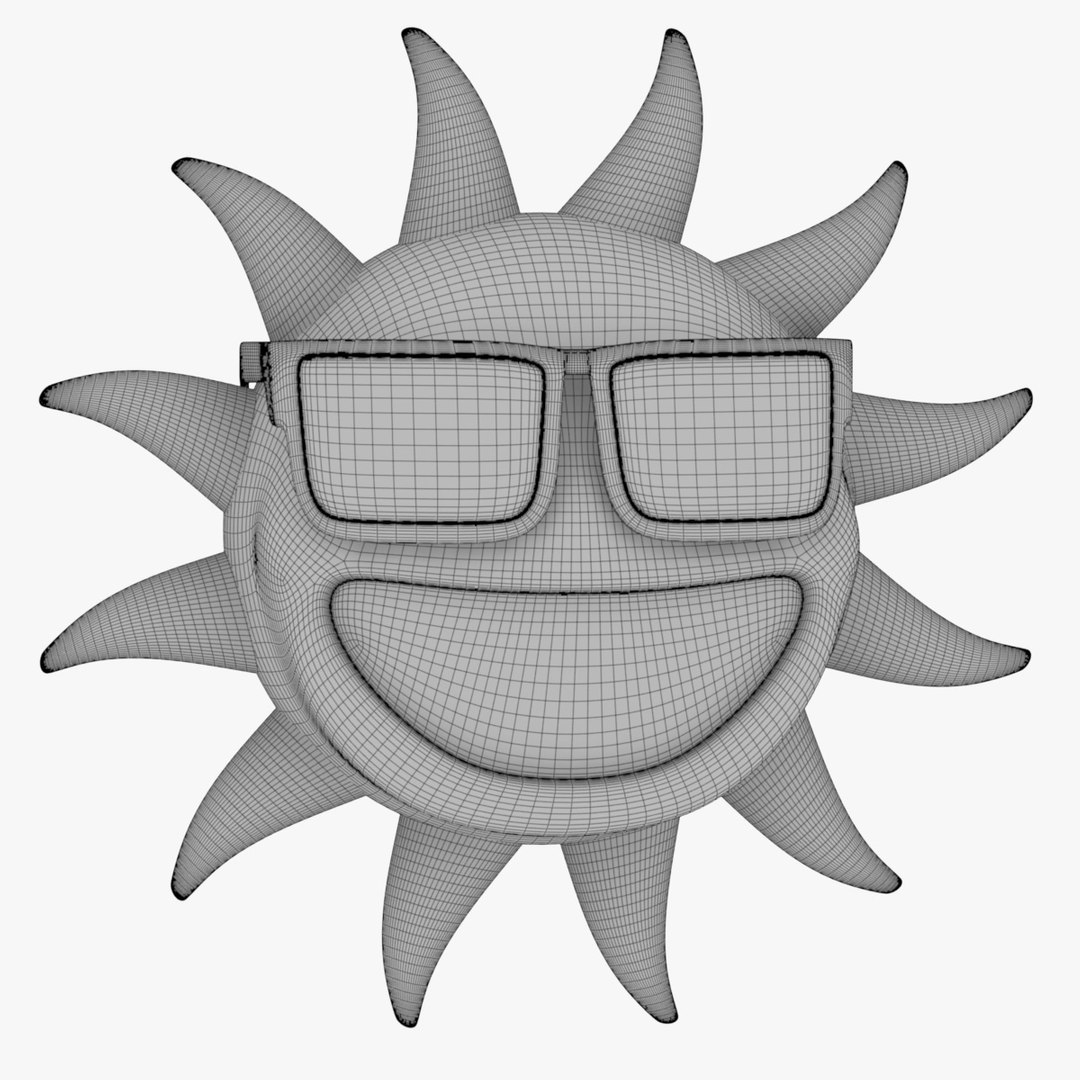 3d Model Cartoon Sun