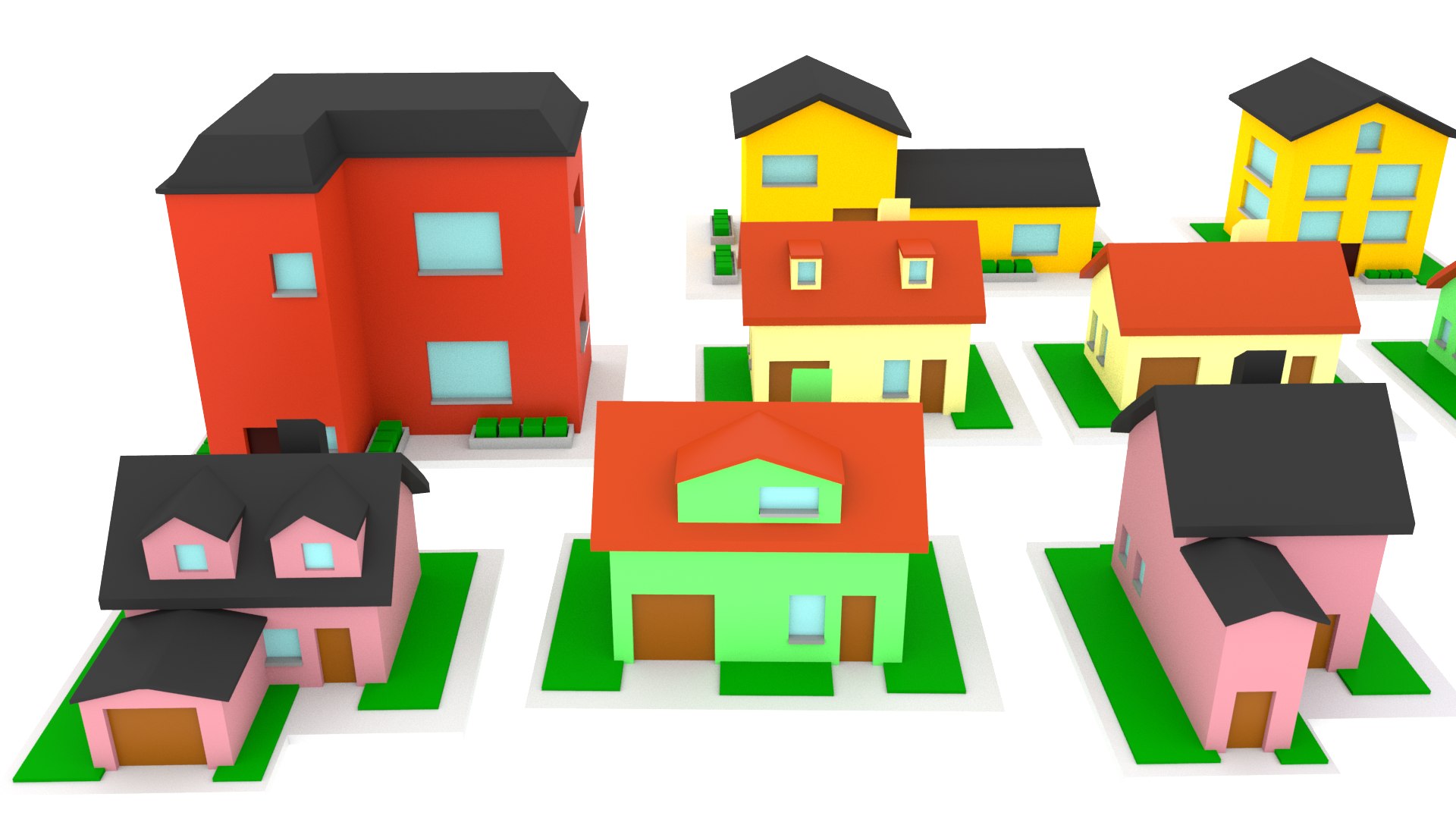 10 Low Poly Houses Pack 3D Model - TurboSquid 1892020