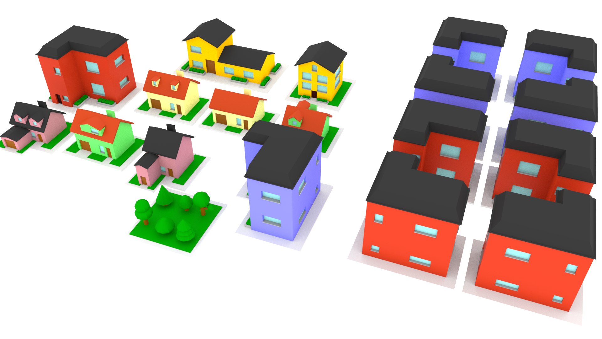 10 Low Poly Houses Pack 3D Model - TurboSquid 1892020