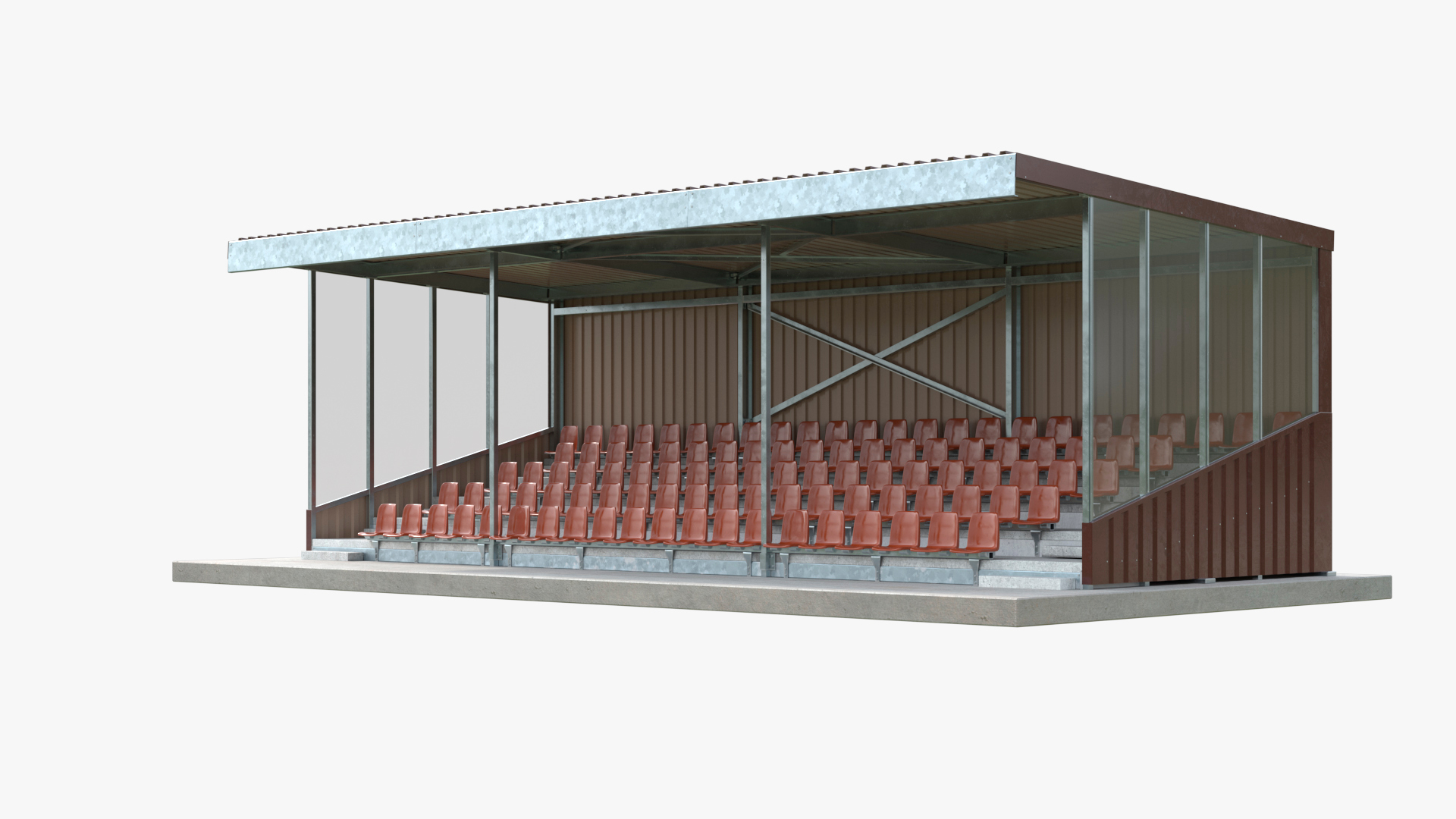 3D Stadium Tribunes With Roof - TurboSquid 2300521