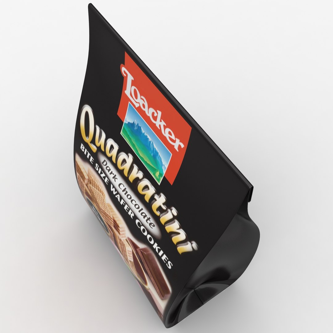 Realistic Loacker Quadratini Dark 3d 3ds