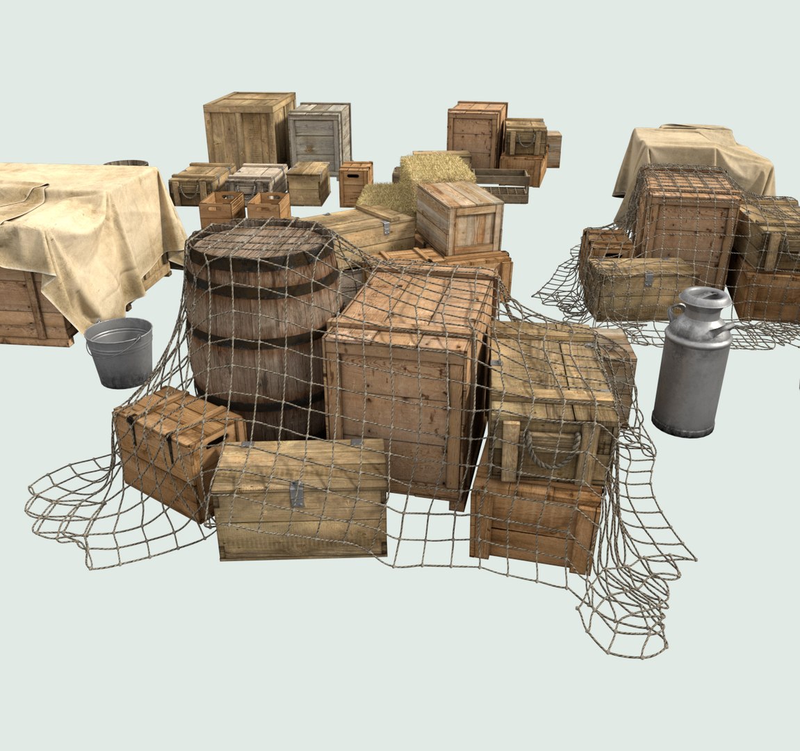 3D Crate Canvas Nets - TurboSquid 1196258