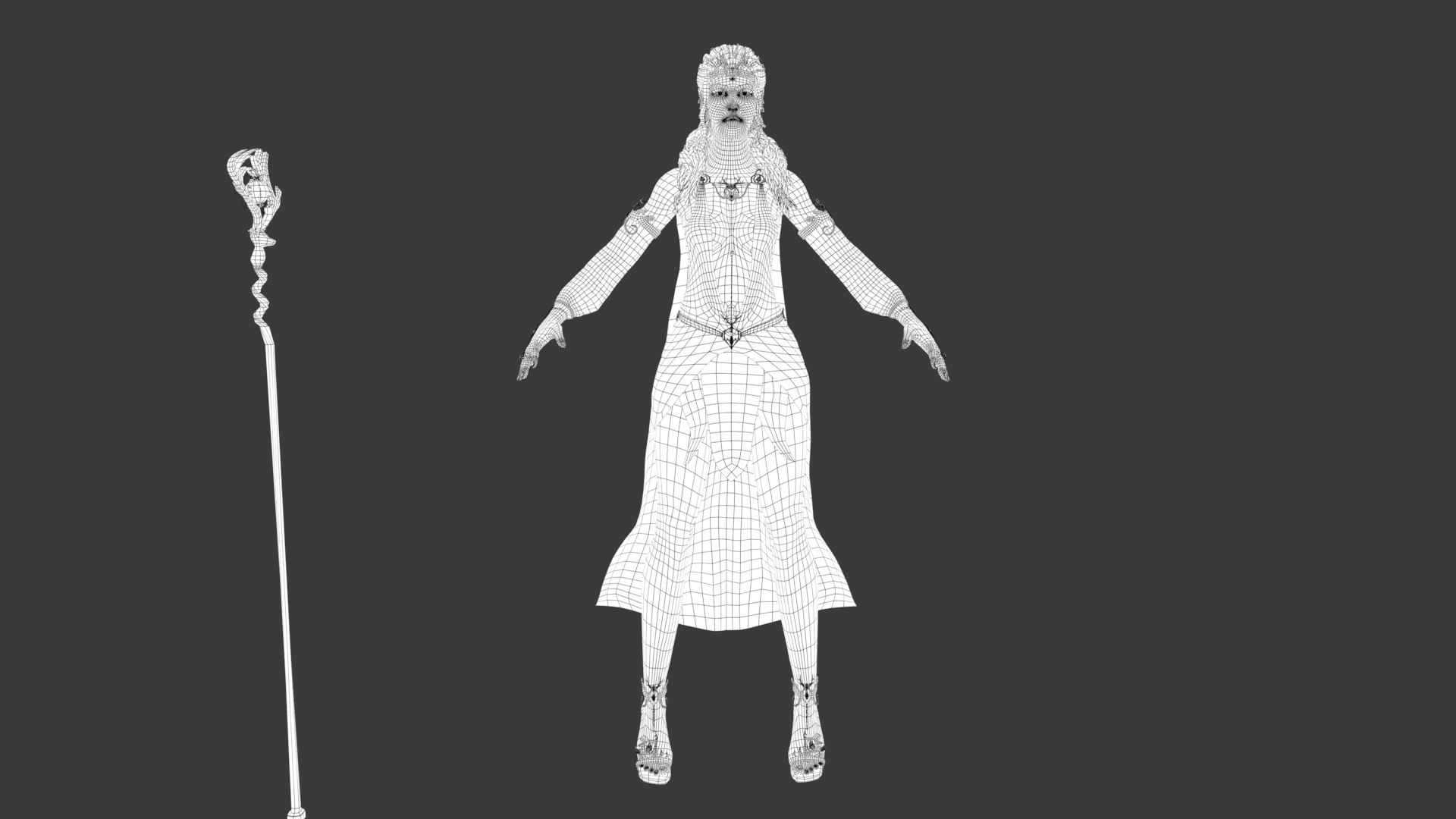 3D Model Beautiful Elven Wizard - TurboSquid 2039596