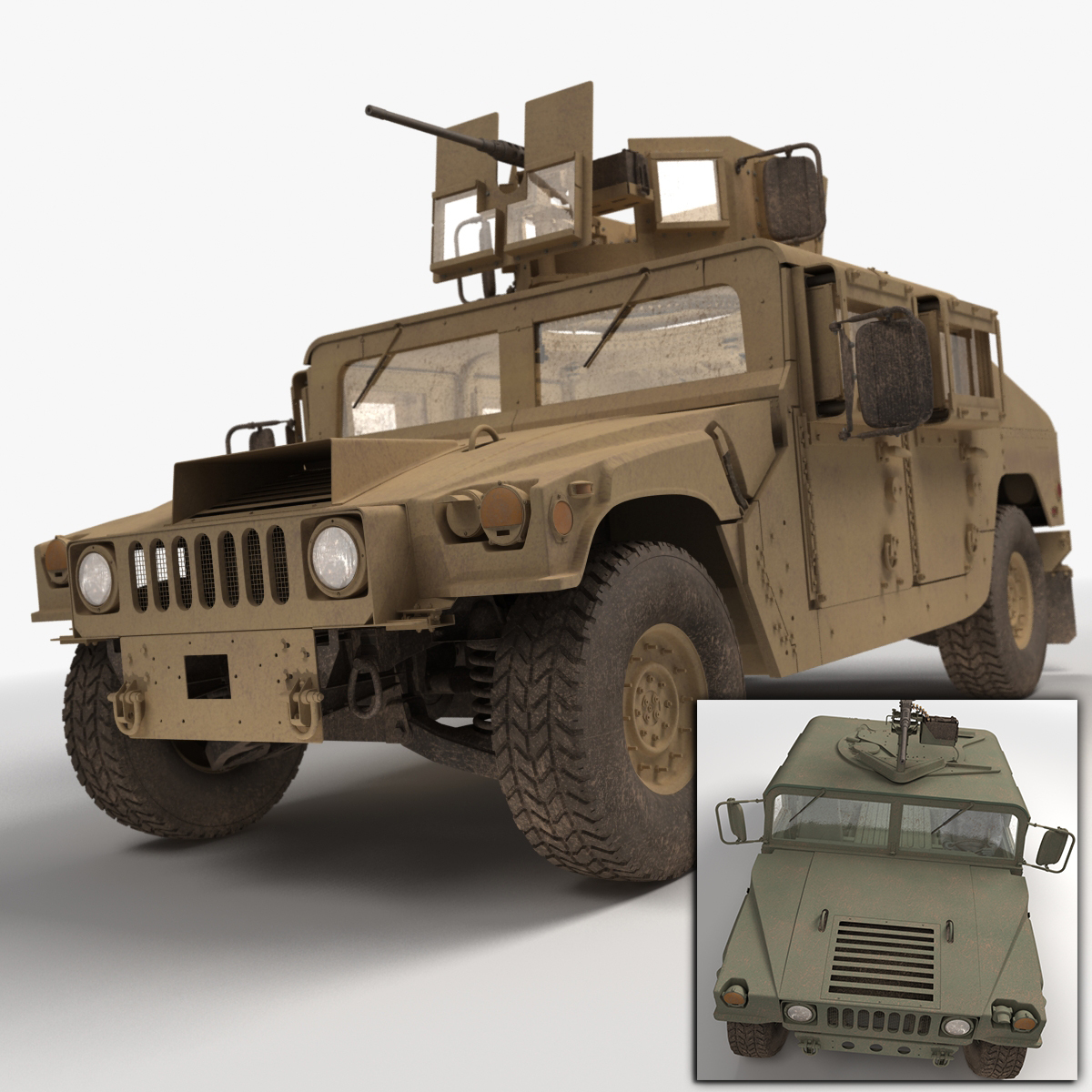 3ds realistic hmmwv military humvee
