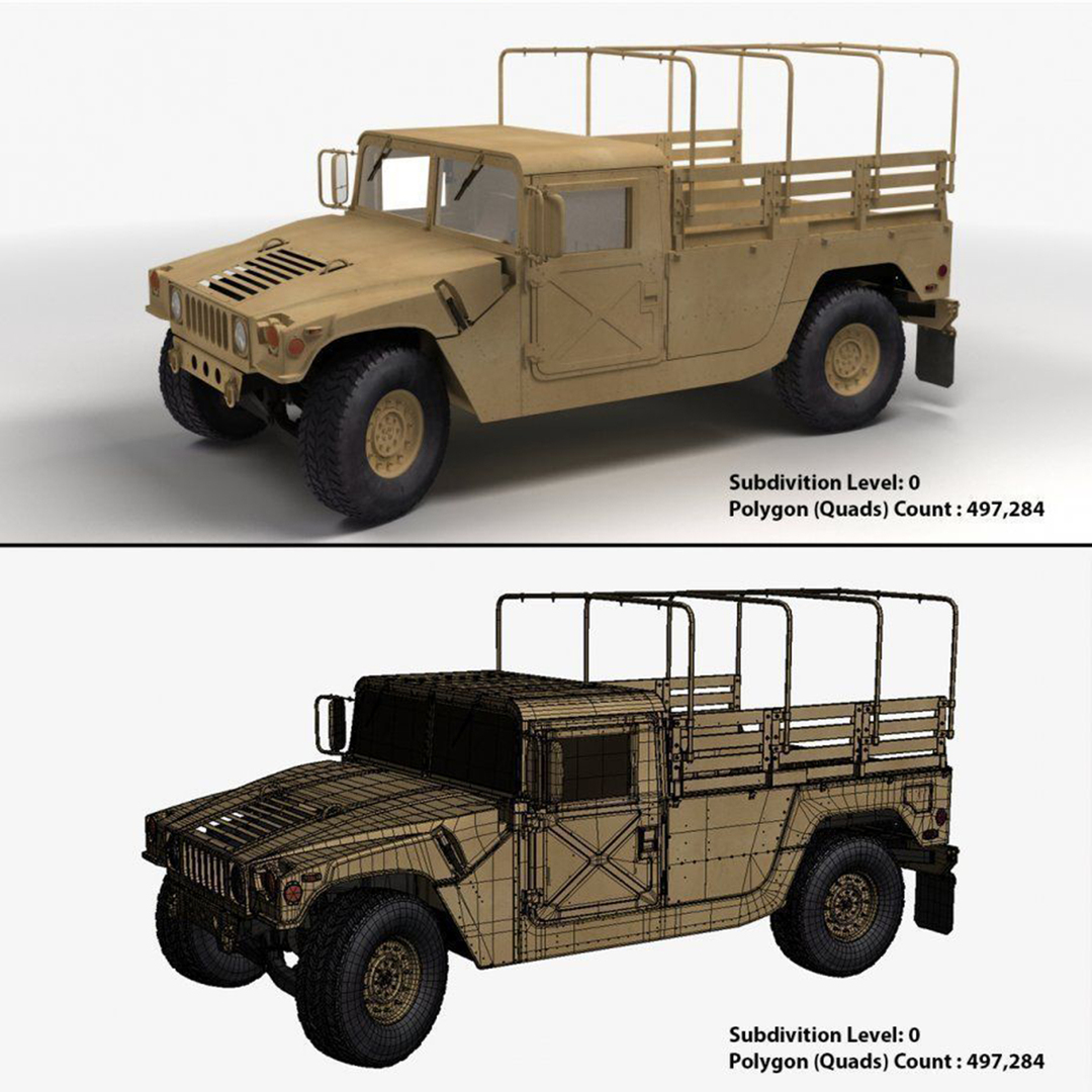 3ds realistic hmmwv military humvee