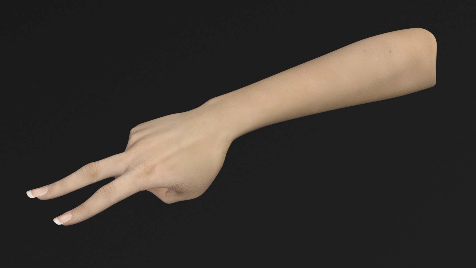 European Woman Hand Victory Sign Pose 3D Model - TurboSquid 2194766