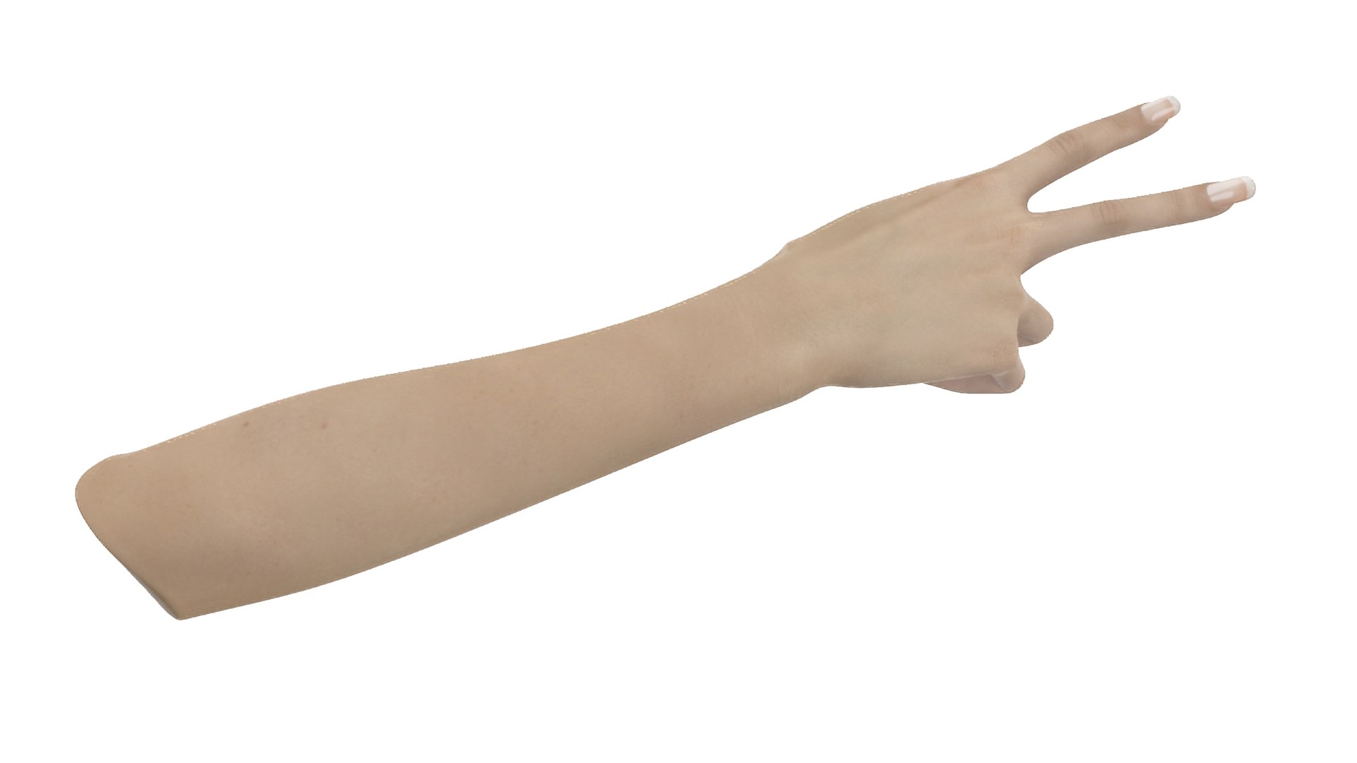 European Woman Hand Victory Sign Pose 3D Model - TurboSquid 2194766