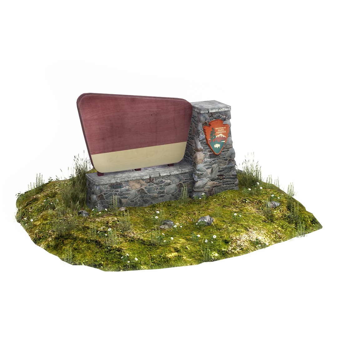 3D Model National Park Sign - TurboSquid 1678043