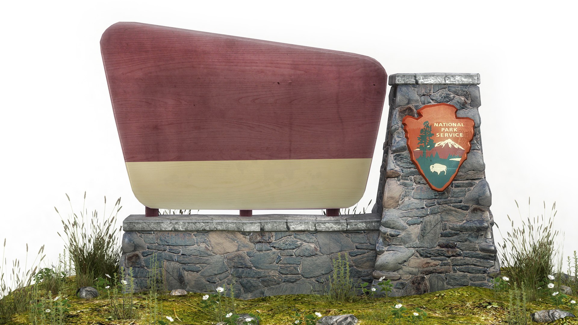 3D Model National Park Sign - TurboSquid 1678043