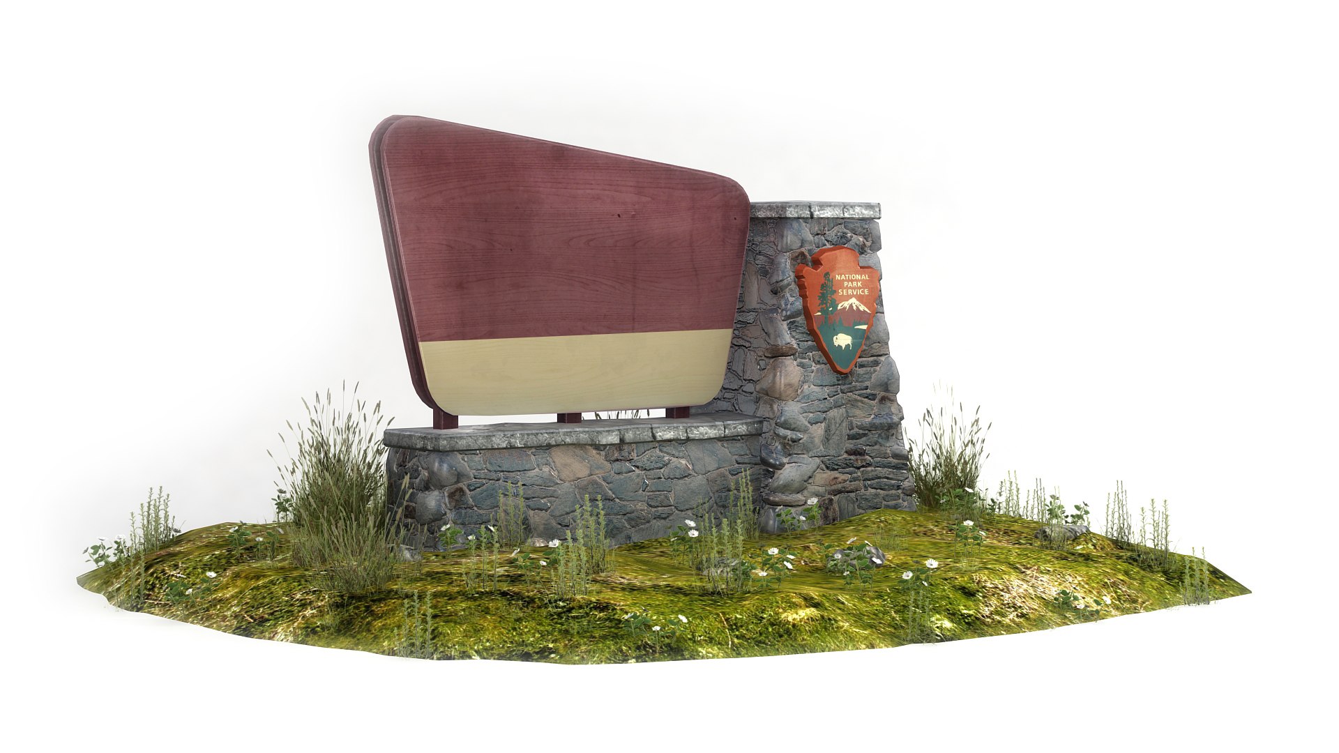 3D Model National Park Sign - TurboSquid 1678043