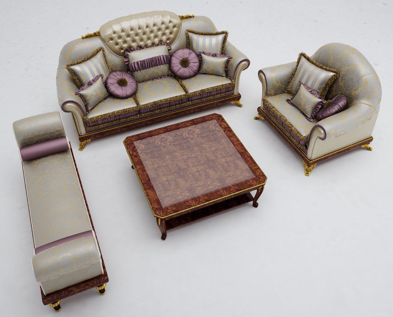 3D classic sofa model - TurboSquid 1572268