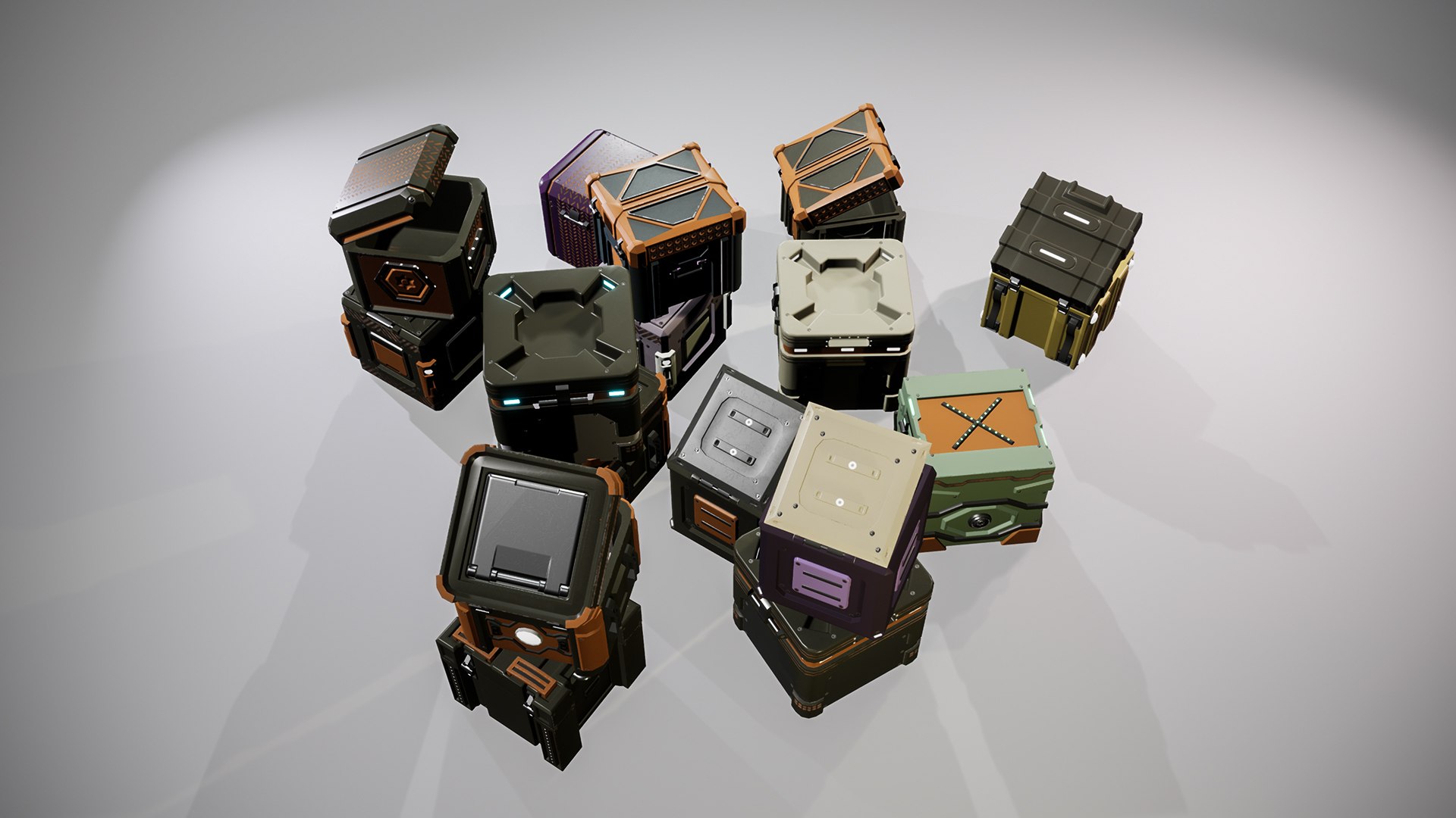 3D Ammo Boxes Props 2 - TurboSquid 2496029