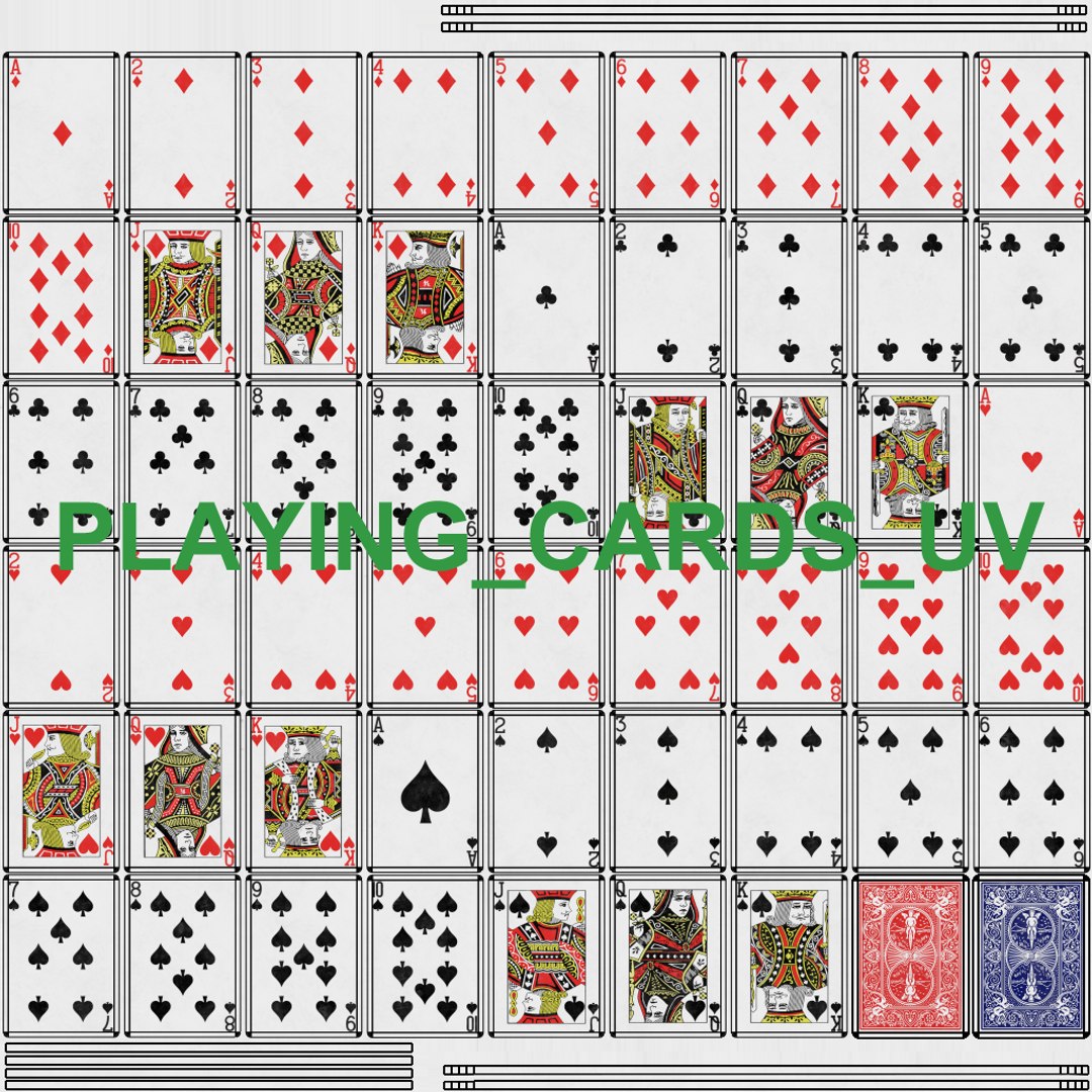 3D Playing Cards 3D Model - TurboSquid 2008717