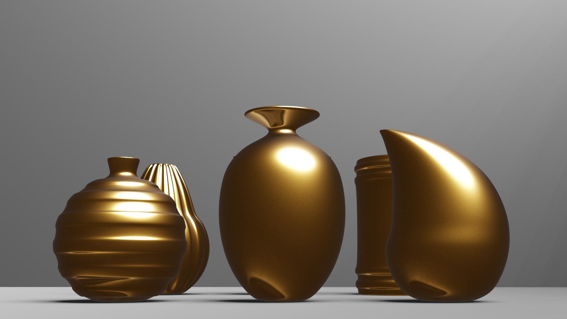 Gold Pottery 3D Model - TurboSquid 2203830
