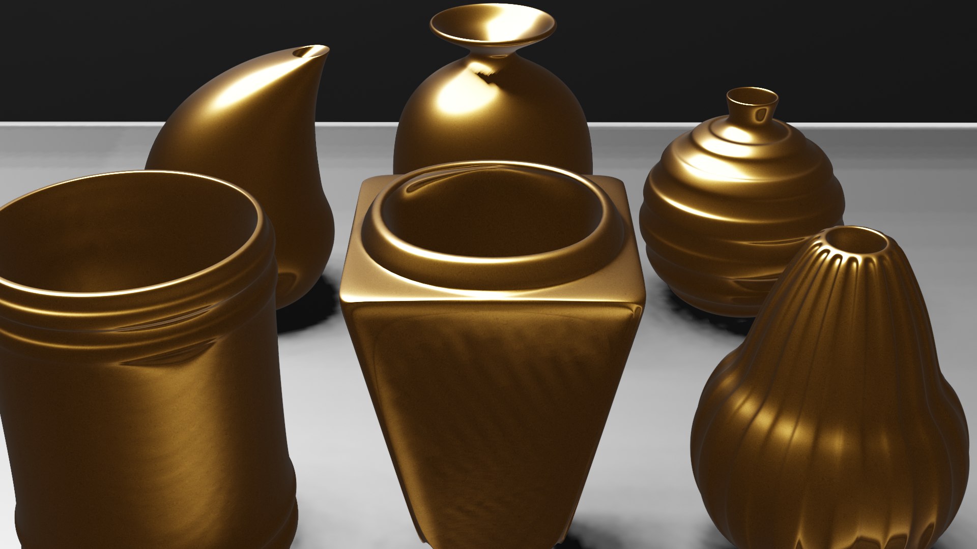 Gold Pottery 3D Model - TurboSquid 2203830