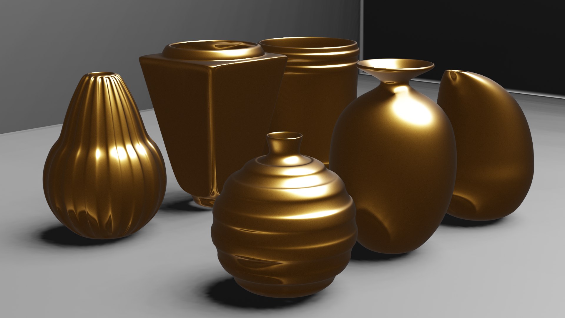 Gold Pottery 3D Model - TurboSquid 2203830