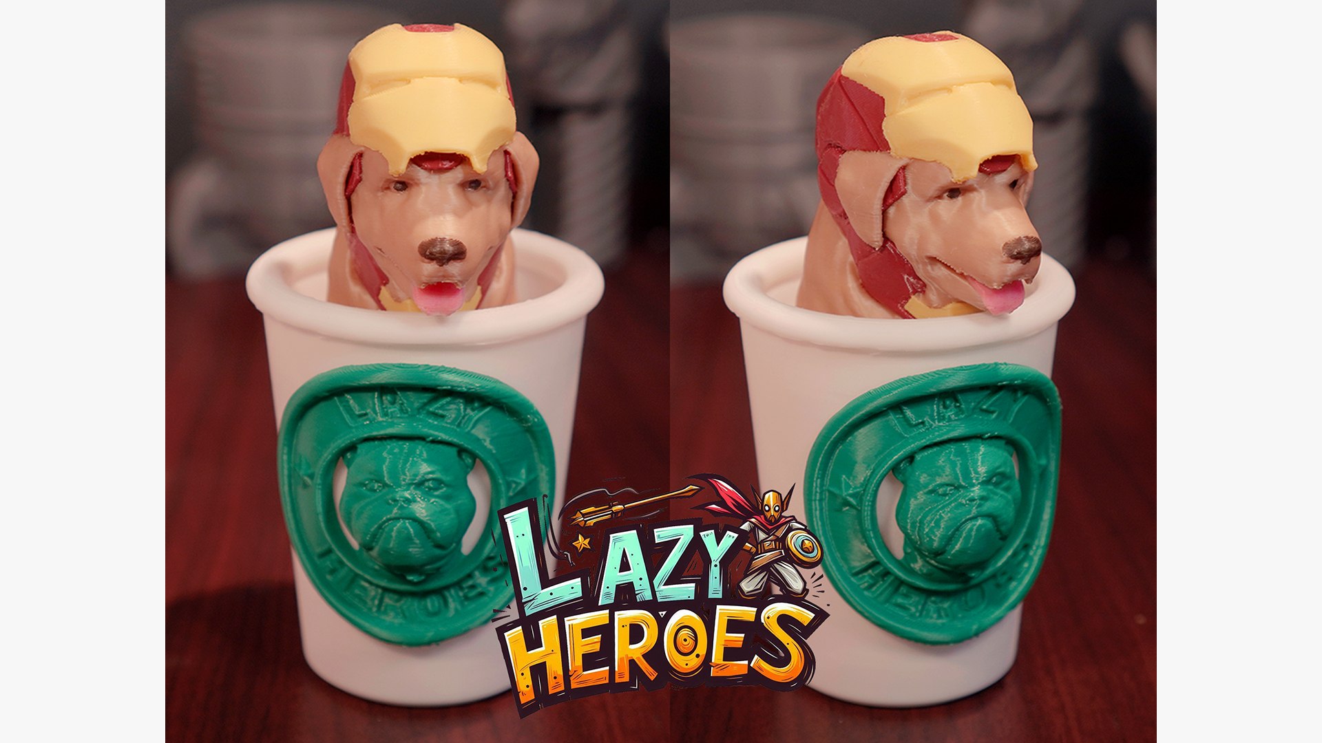 Lazy Heroes Retriever Iron Man Figure Toy Container Color Ready 3D ...