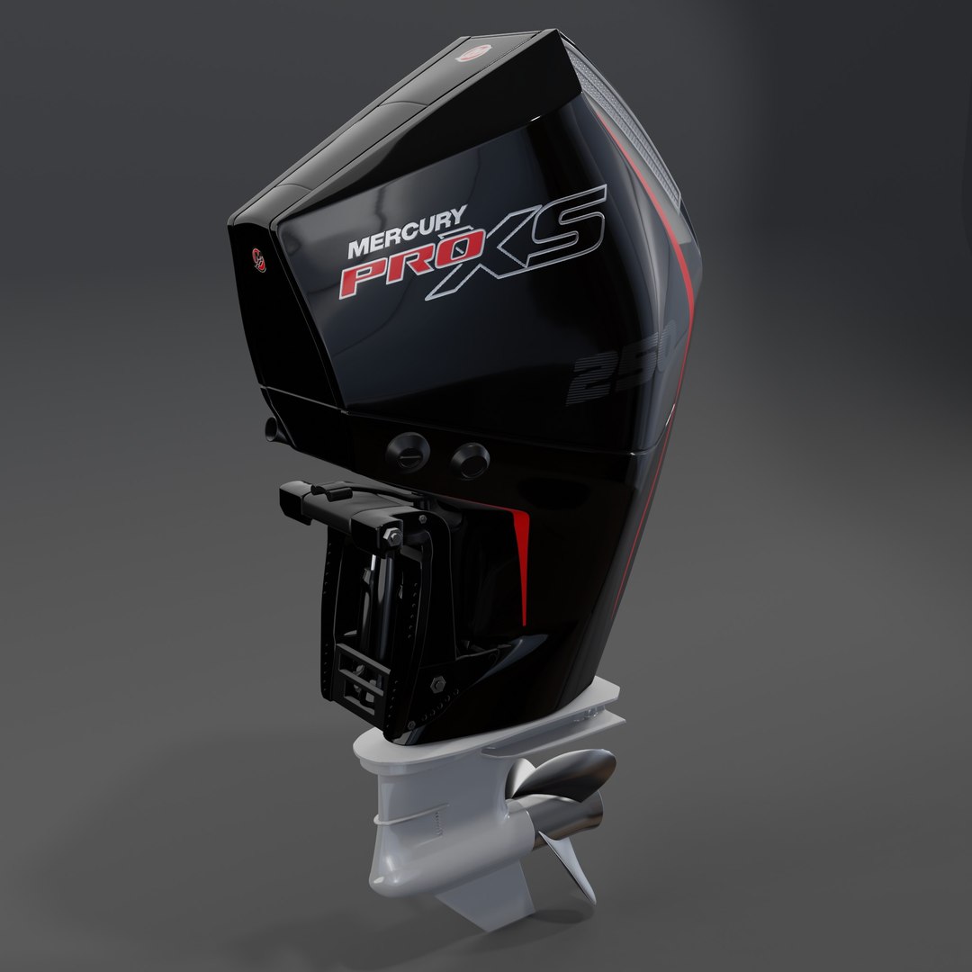 Mercury Pro XS 250 Outboard PBR Model 3D Model - TurboSquid 2241914