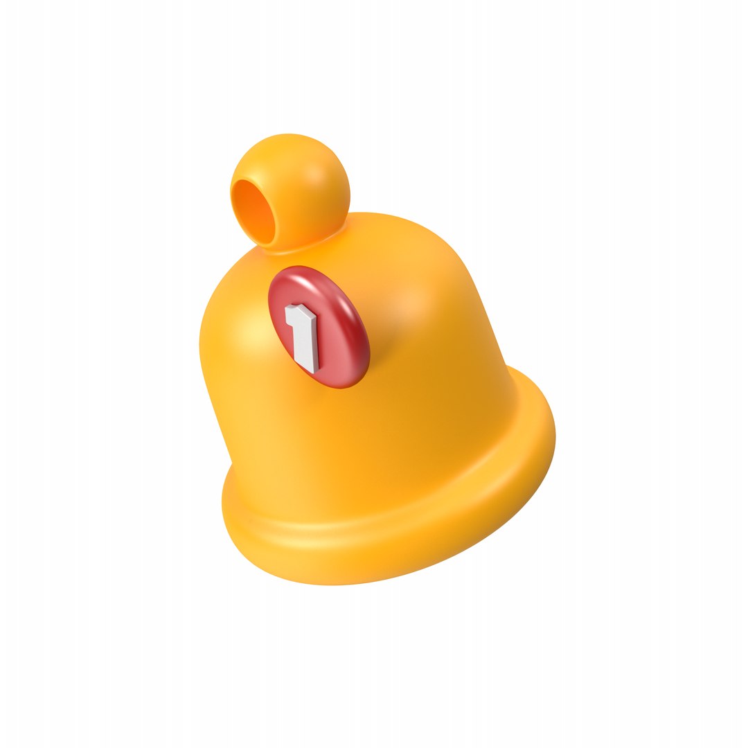 3D Notification Bell Cartoon Model - TurboSquid 2266984