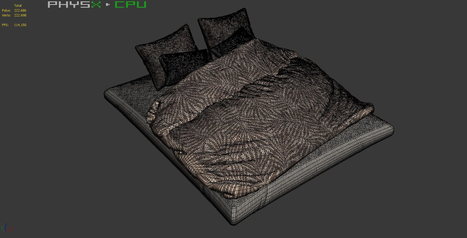 3d Max Bed Set Highpoly
