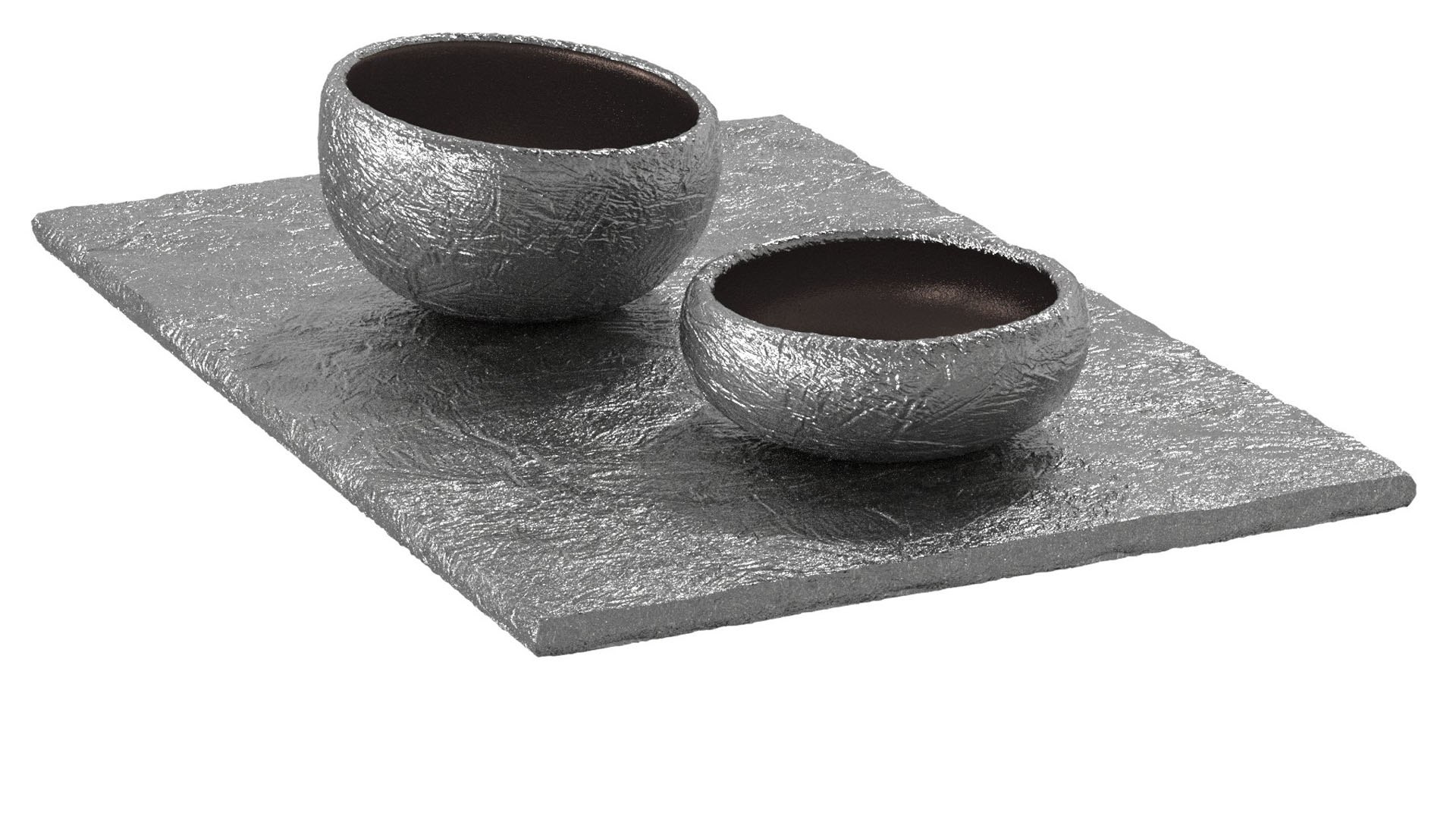 Stone Basalt Bowls And Tray 3D Model - TurboSquid 1973646