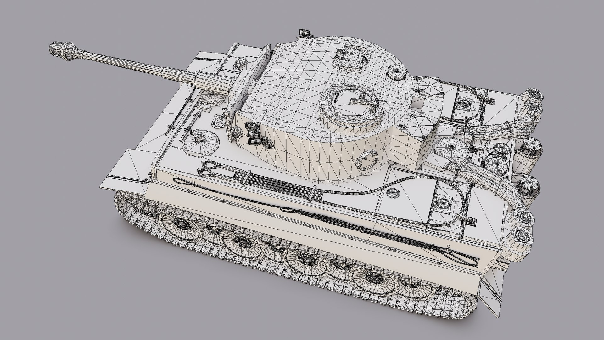 3D Tiger 1 Tank Pbr - TurboSquid 1484547