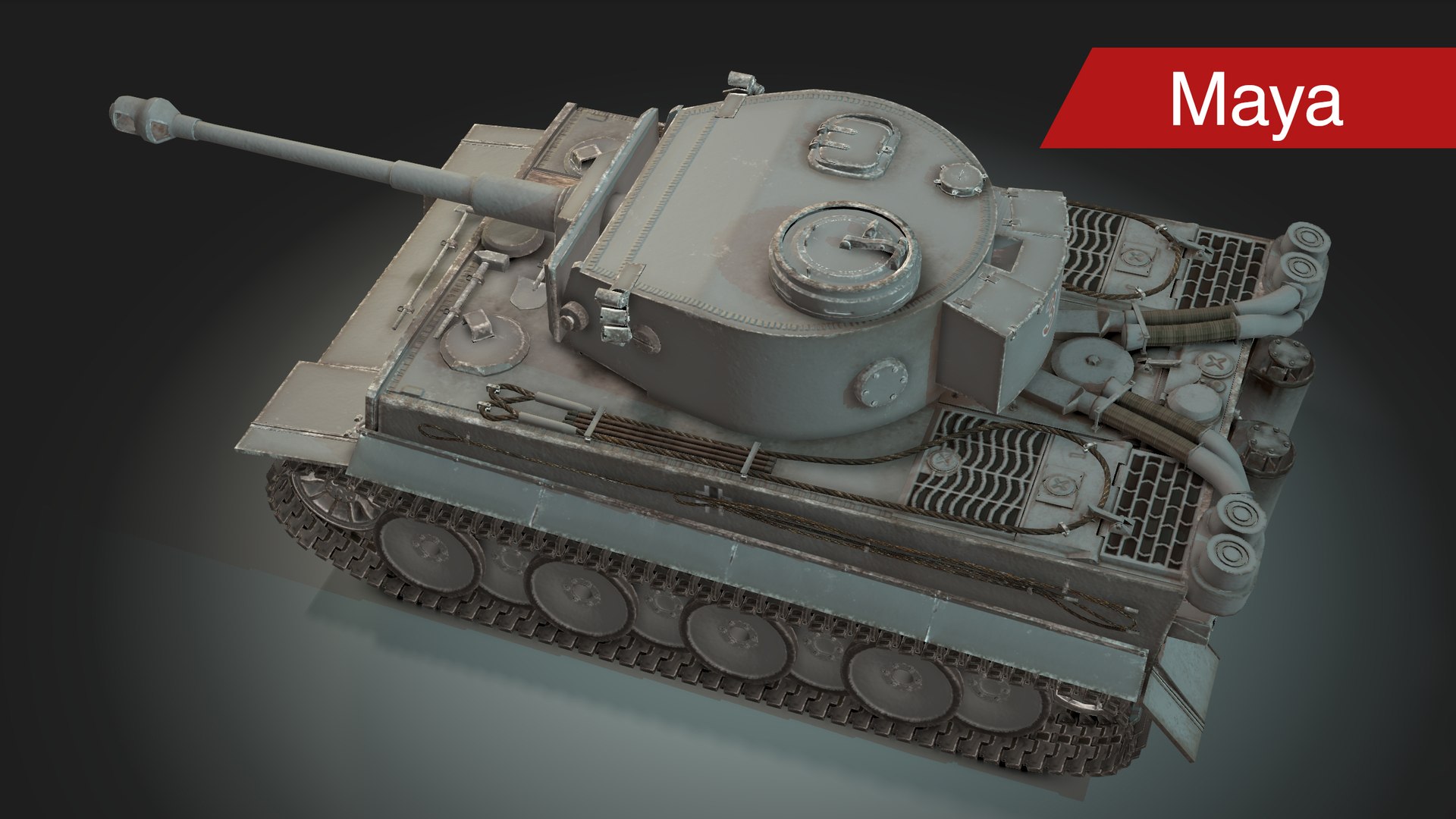 3D Tiger 1 Tank Pbr - TurboSquid 1484547