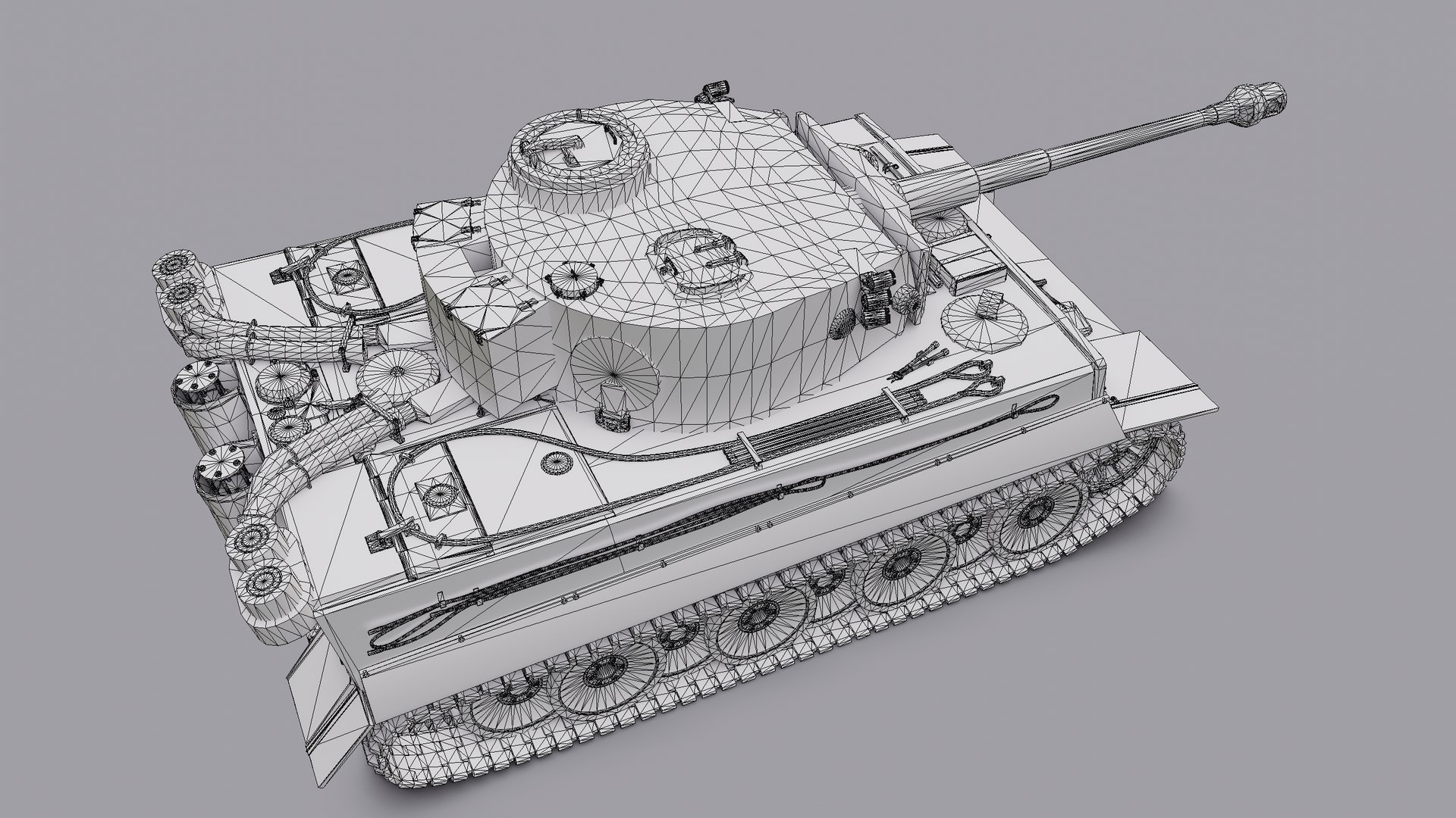 3D Tiger 1 Tank Pbr - TurboSquid 1484547