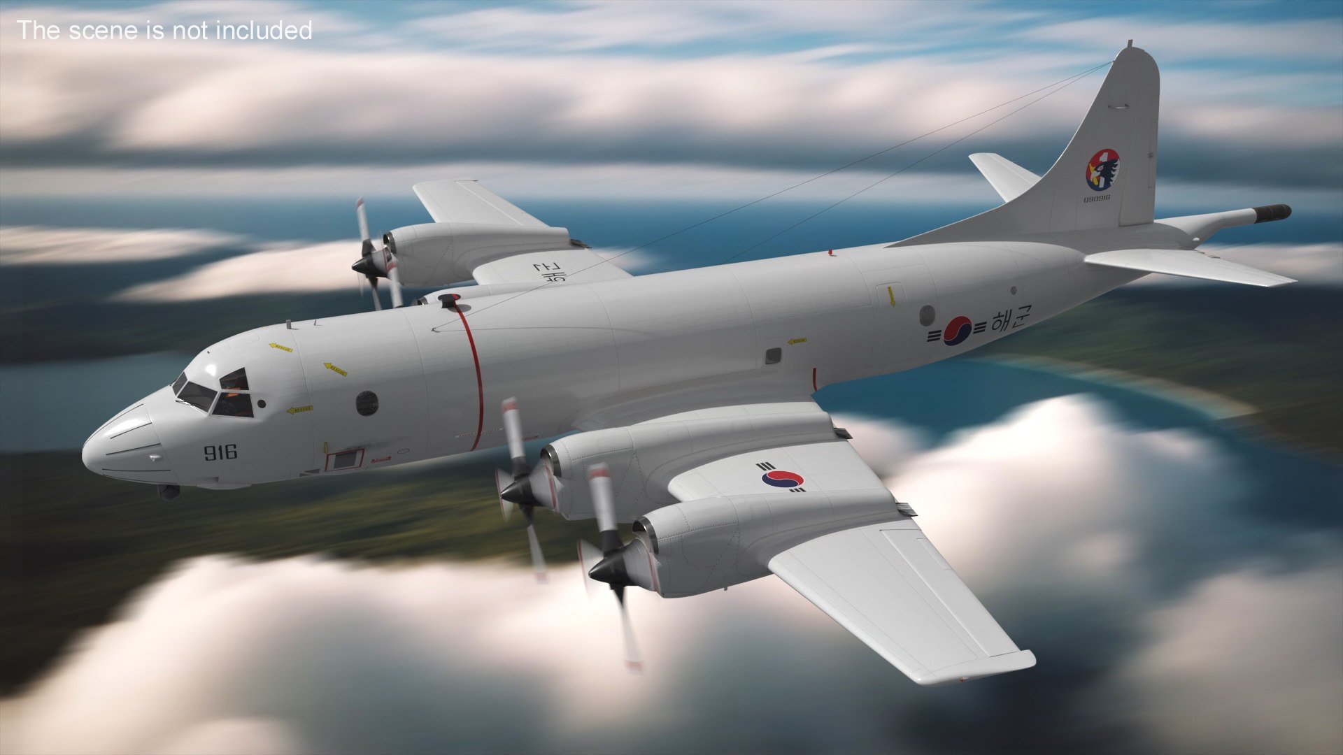 3D South Korea P3 Orion Anti Submarine Plane Rigged Model - TurboSquid ...
