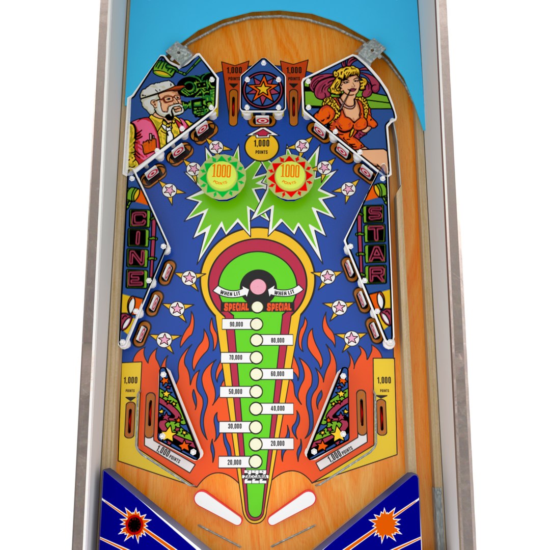 3D Cine Star Pinball Zaccaria - TurboSquid 1436044