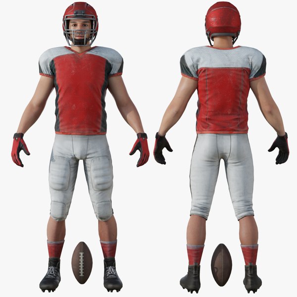 American football player european 3D - TurboSquid 1978023